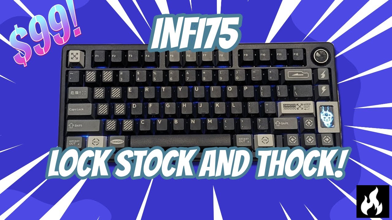 Infiverse Infi75: Interesting keeb with screen, knob, and futuristic ...