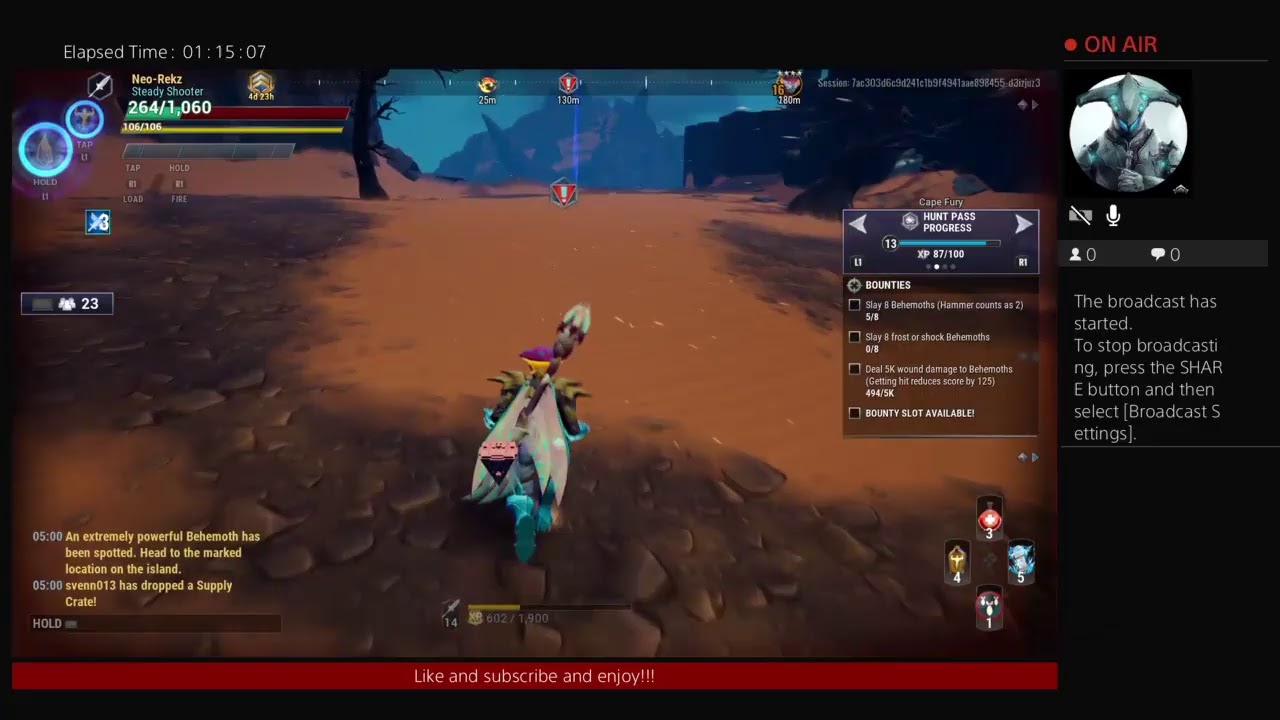 Slaying the chronovore in Dauntless Grinding my weapons in ...