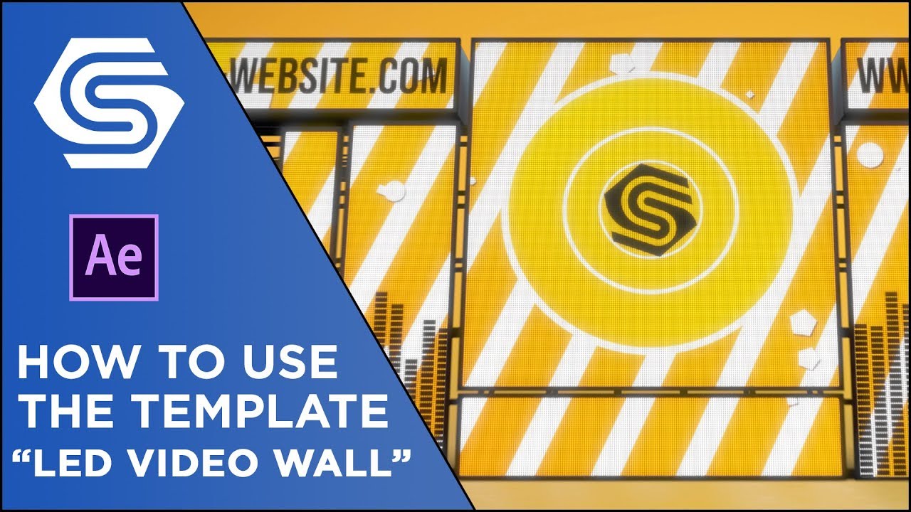How to use the LED Video Wall Opener After effects Template - YouTube