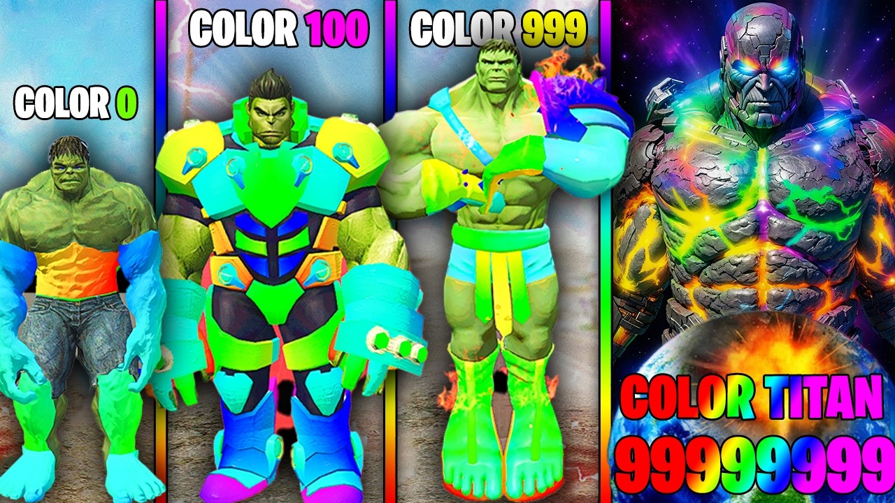 Weakest To STRONGEST HULK RAINBOW TITAN In GTA 5! - YouTube