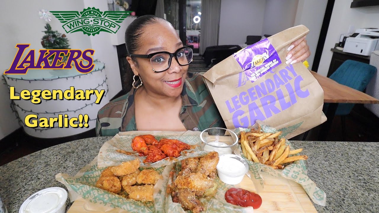 TRYING WINGSTOP NEW LAKERS LEGENDARY GARLIC FLAVOR FOR THE FIRST TIME ...