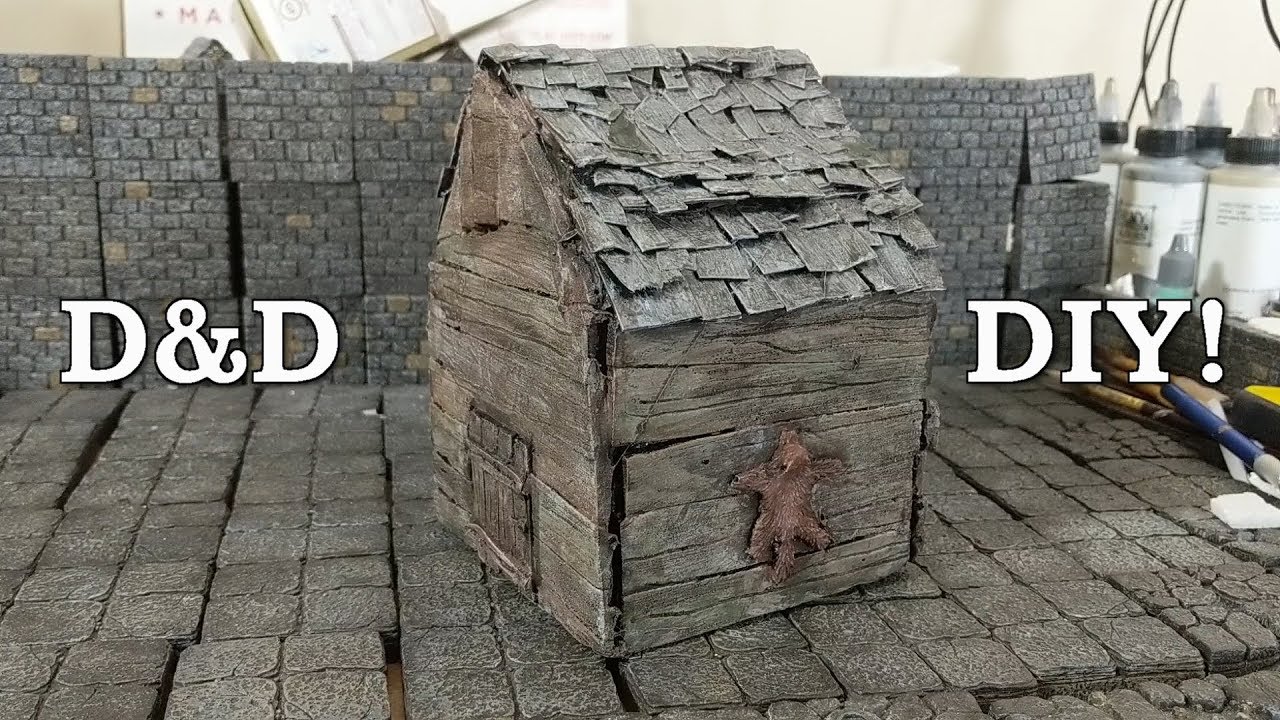 Making a Dungeons and Dragons Shack from Dollar Store Materials - D&D ...