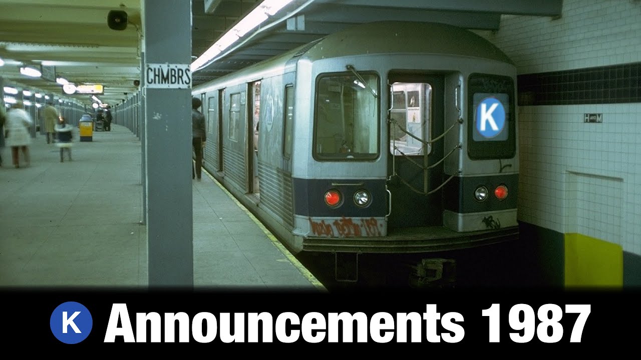 K train announcements 1987 - YouTube