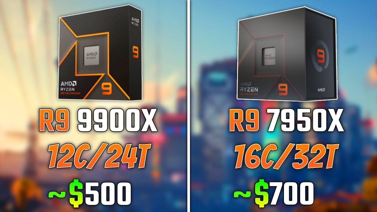 AMD RYZEN 9 9900X vs RYZEN 9 7950X | Test in 6 Games - YouTube