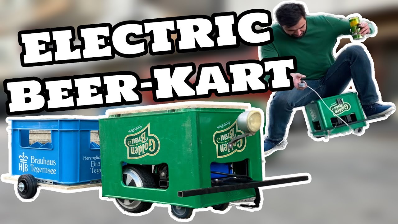 Electric rideable Beer Crate - YouTube