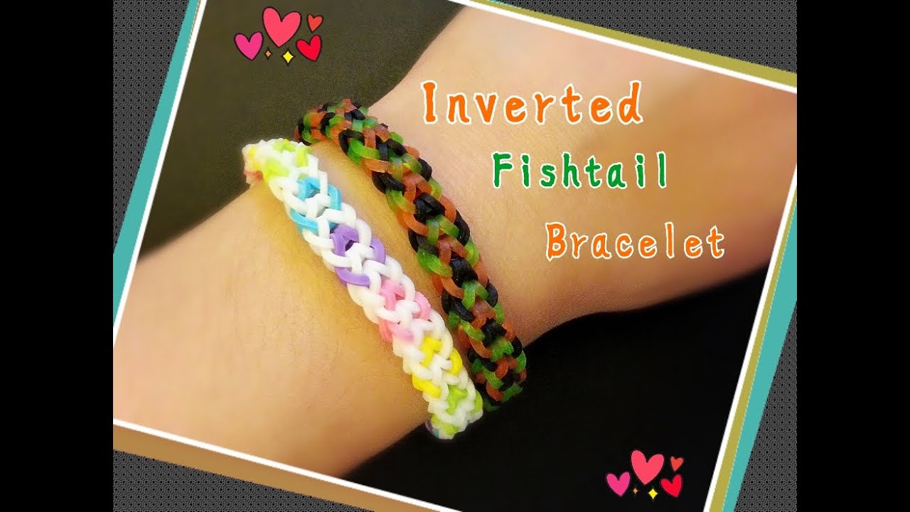 Inverted Fishtail Rainbow Loom Monster Tail Tutorial ~ How To - YouTube
