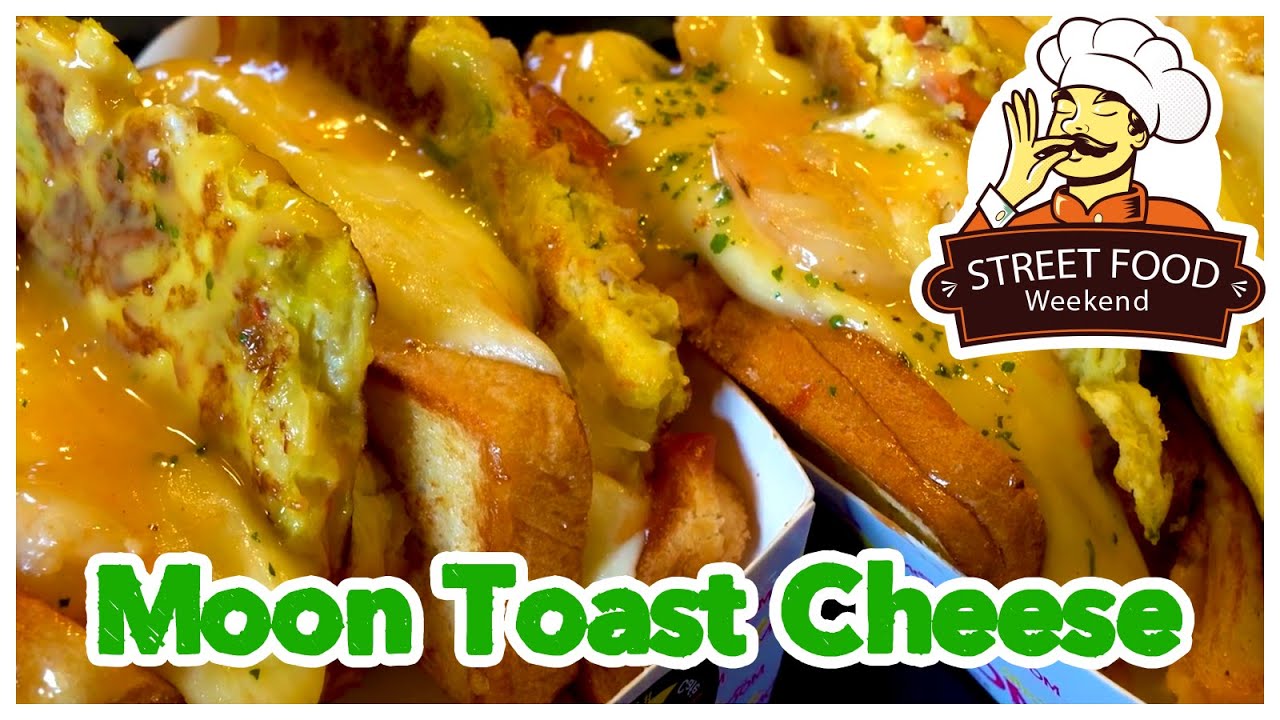 Korean Street Food - Moon Toast with Cheese - YouTube