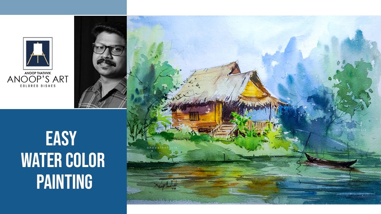 EASY WATER COLOR PAINTING | WATER COLOR DEMO - YouTube
