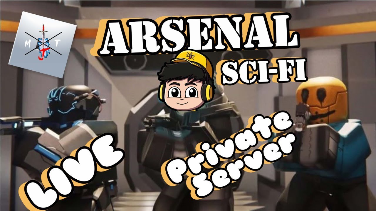 🍩 LIVE Roblox Arsenal Sci-Fi Update Private Server with MinethJ Fans ...
