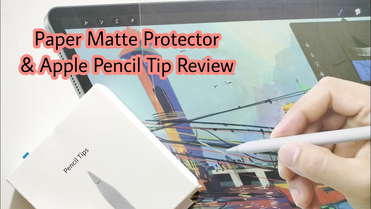 Ipad Pro Matte Paper Protector and Apple Pencil Nib Review 🌸 - YouTube