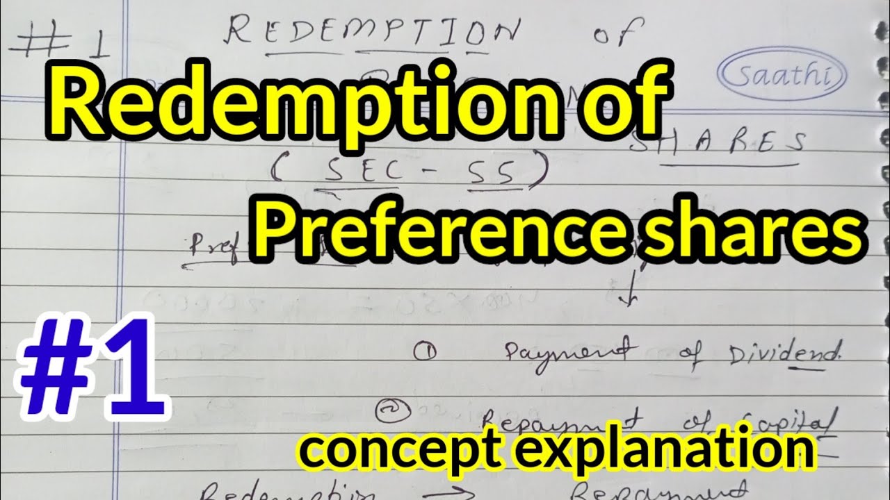 #1 Redemption of preference shares। concept full coverage - YouTube