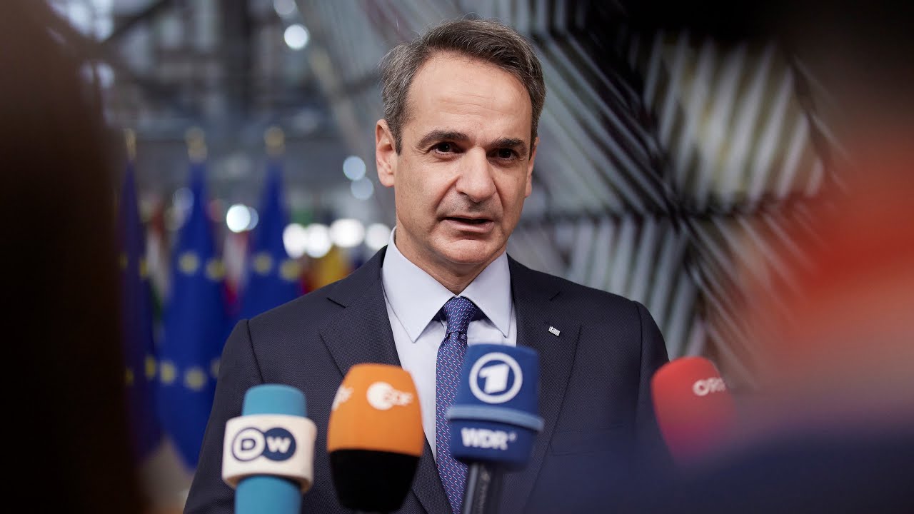 Δήλωση του Πρωθυπουργού Κυριάκου Μητσοτάκη κατά την άφιξή του στη ...