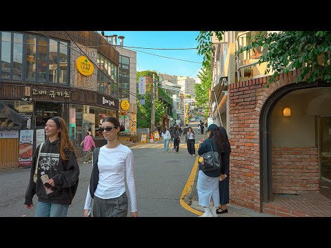 Sunny Sunday Walk in Gangnam Street ☀️ Seoul’s Iconic Streets | 4K HDR