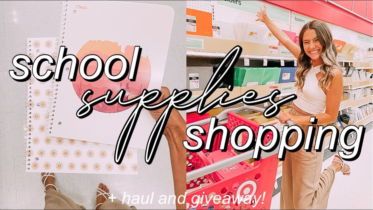 SCHOOL SUPPLIES SHOPPING + HAUL 2021 (GIVEAWAY!) | college student ...