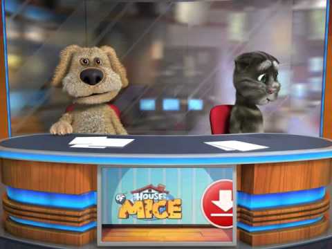 Talking Tom & Ben fall off chairs - YouTube