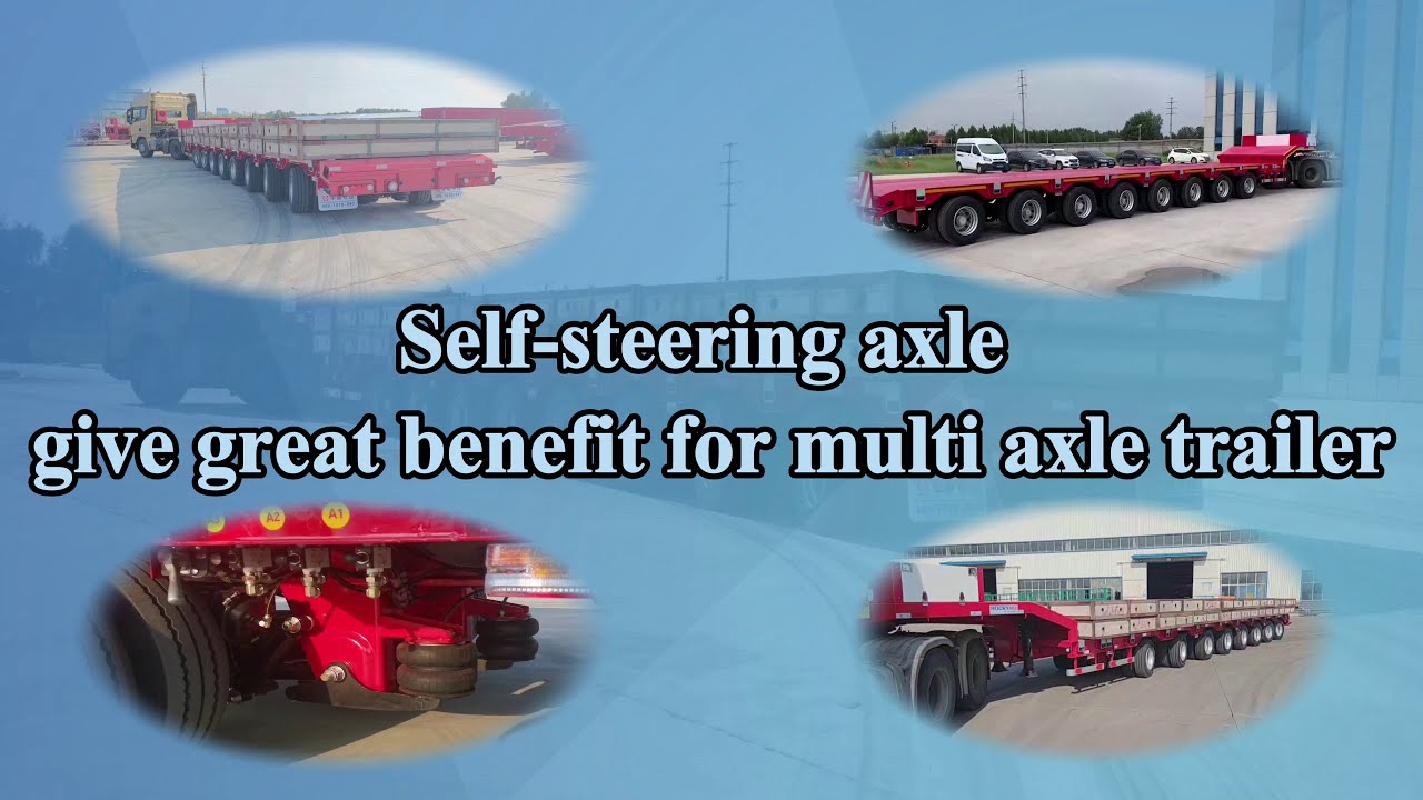 Self steering axle give great benefit for multi axle trailer#trailers # ...