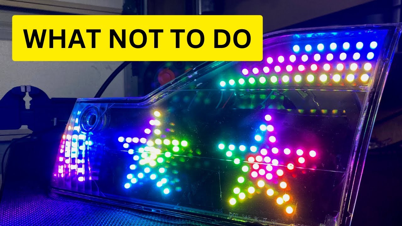 HOW TO build addressable through hole led tail lights - YouTube
