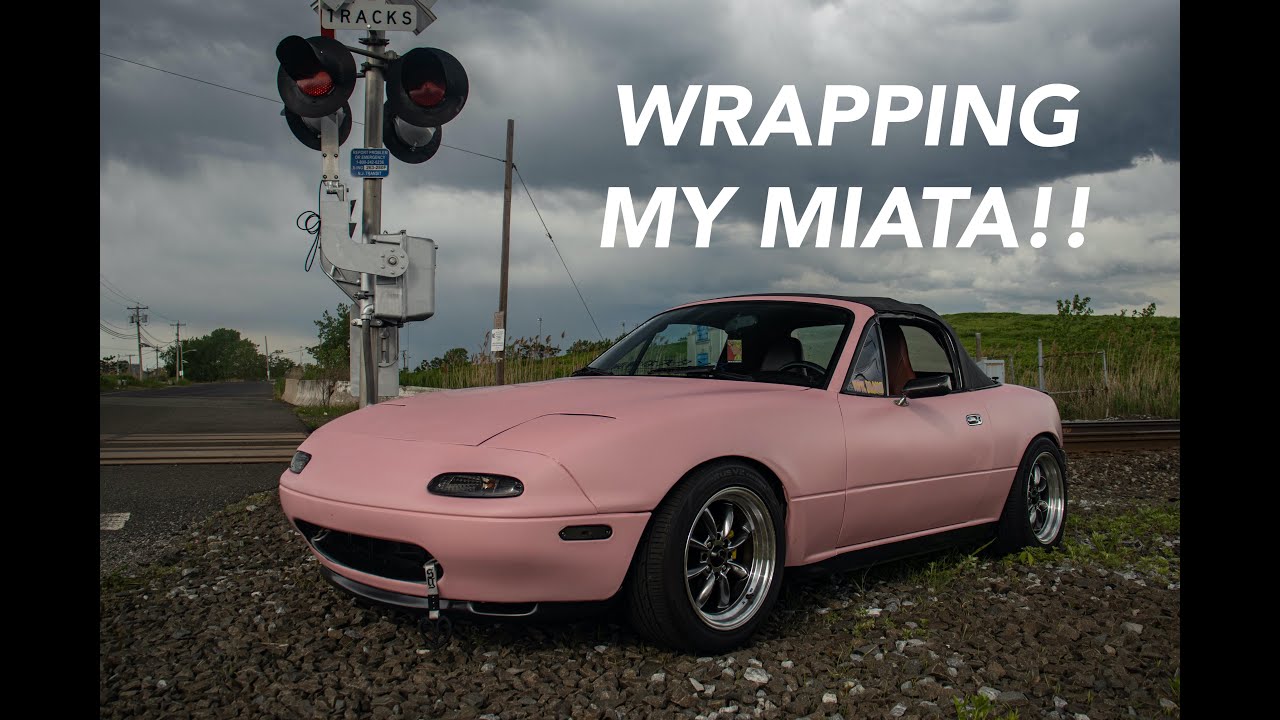 WRAPPING MY MIATA!!! || jpg.carina - YouTube