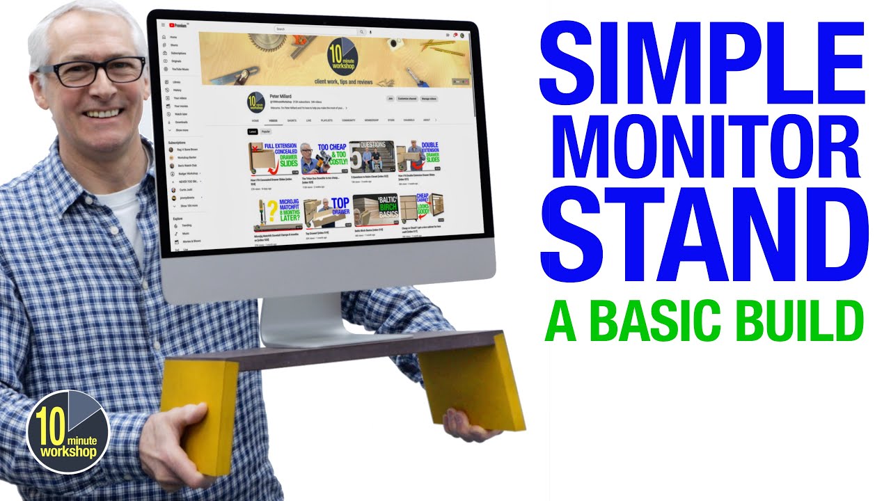 Simple Monitor Stand - A Basic Build [video 525] - YouTube