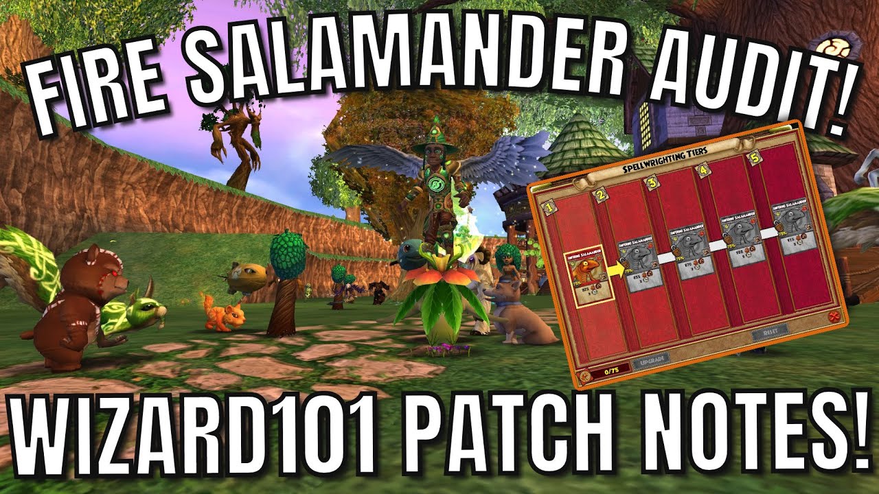 🔥FIRE SALAMANDER CHANGED! Wizard101 Patch Notes! - YouTube