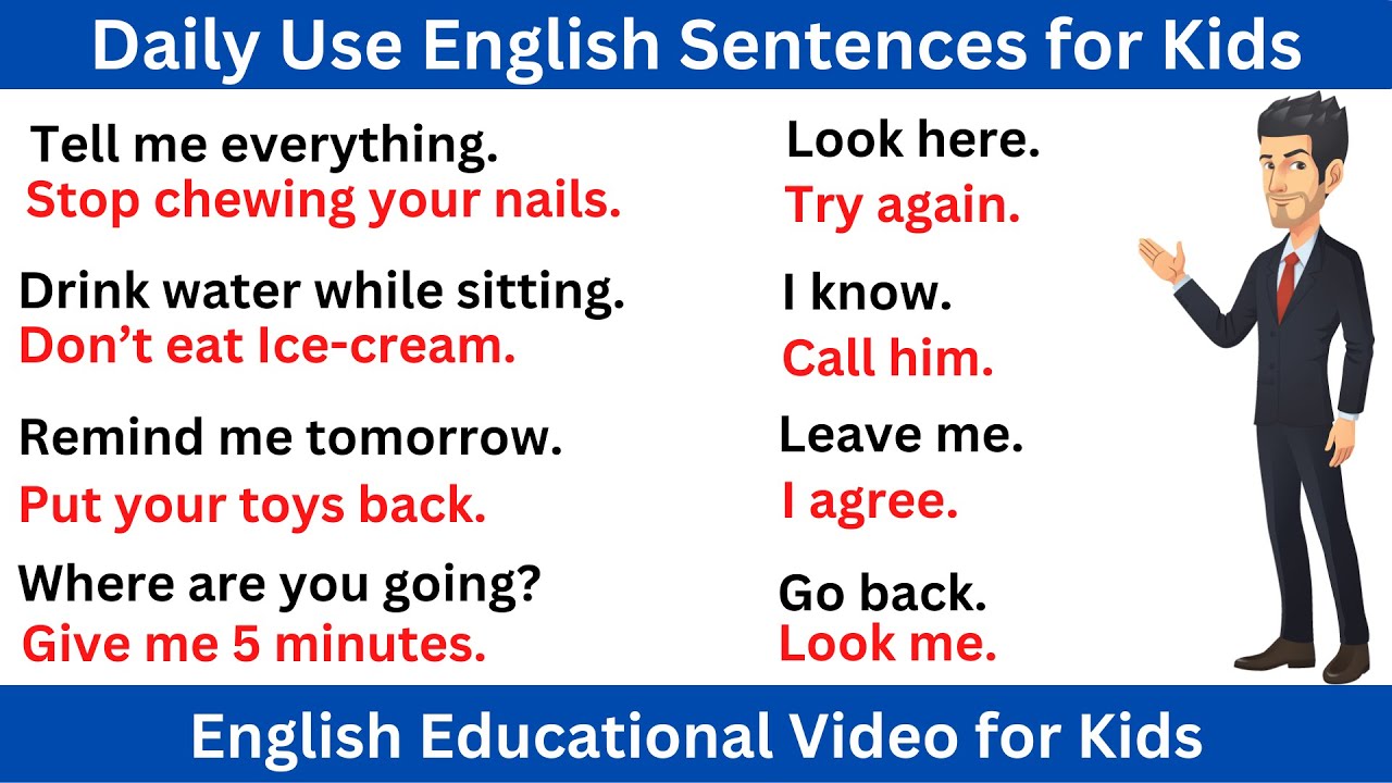 English Sentences for Kids | Learn Simple Sentences in English ...