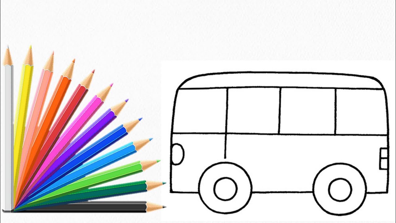 Let's Draw a Cheerful School Bus: Easy Art Tutorial for Kids - YouTube