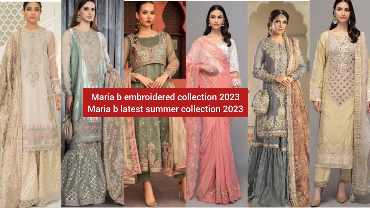 Maria b embroidered collection 2023🤩Maria b latest summer lawn ...