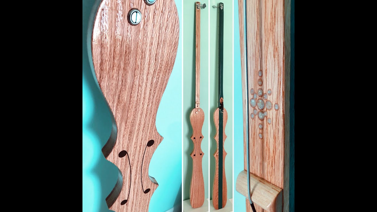 The green-striped single-string piezoelectric upright bass ...