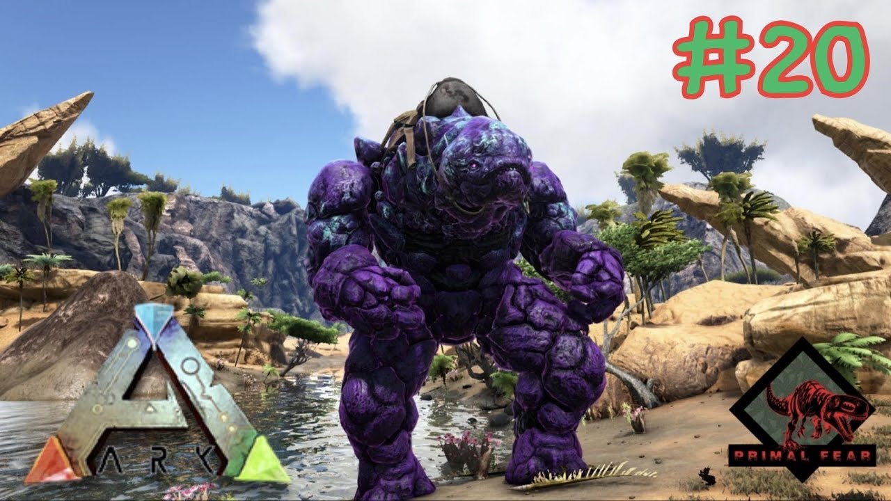 ARK Primal Fear EP.20 จับโกเลมสีม่วง (Fabled Rock Elemental) - YouTube