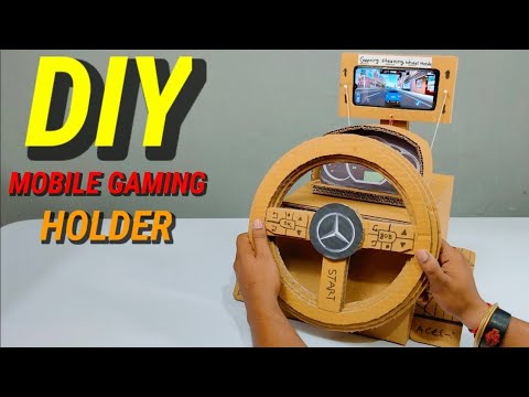 Make a cardboard steering at home and play car race game in it - YouTube