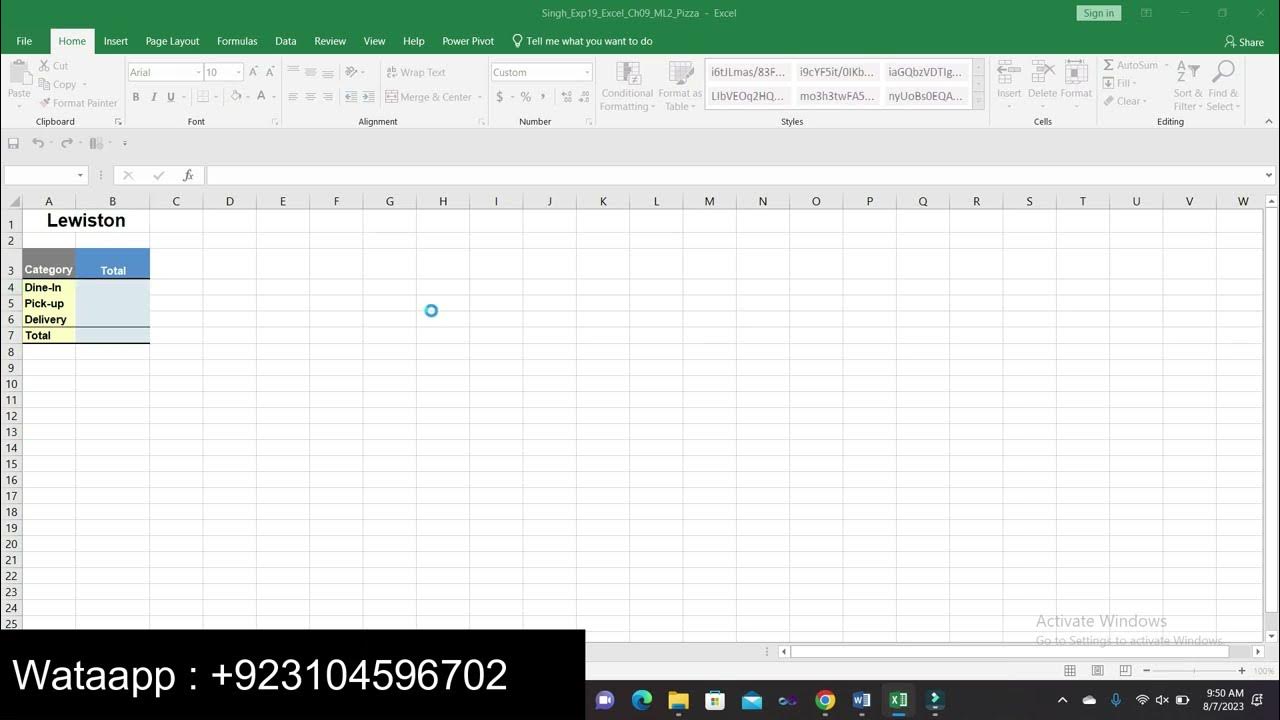 Exp19_Excel_Ch09_ML2_Pizza_Sales | Excel Chapter 9 Mid-Level 2 – Pizza Sales - YouTube