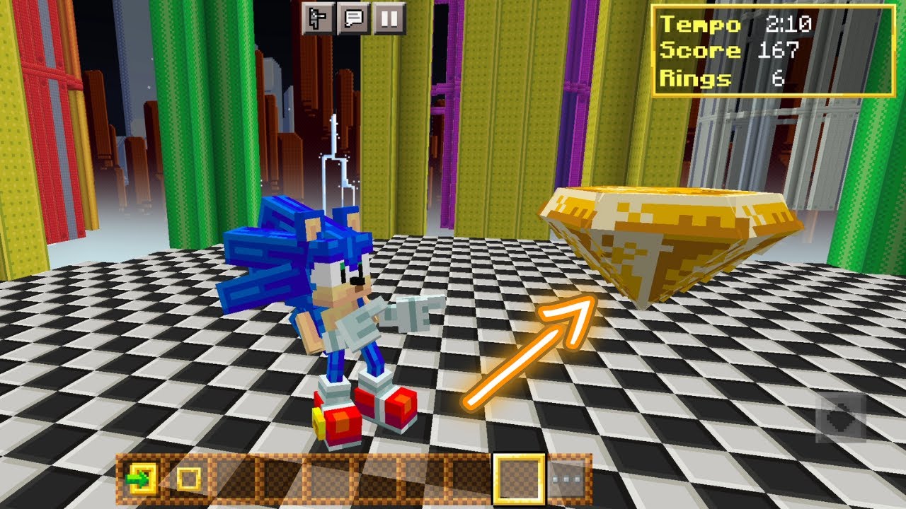 CONSEGUI PEGAR ESMERALDA AMARELA NA SKY SANCTUARY ZONE EM MINECRAFT ...