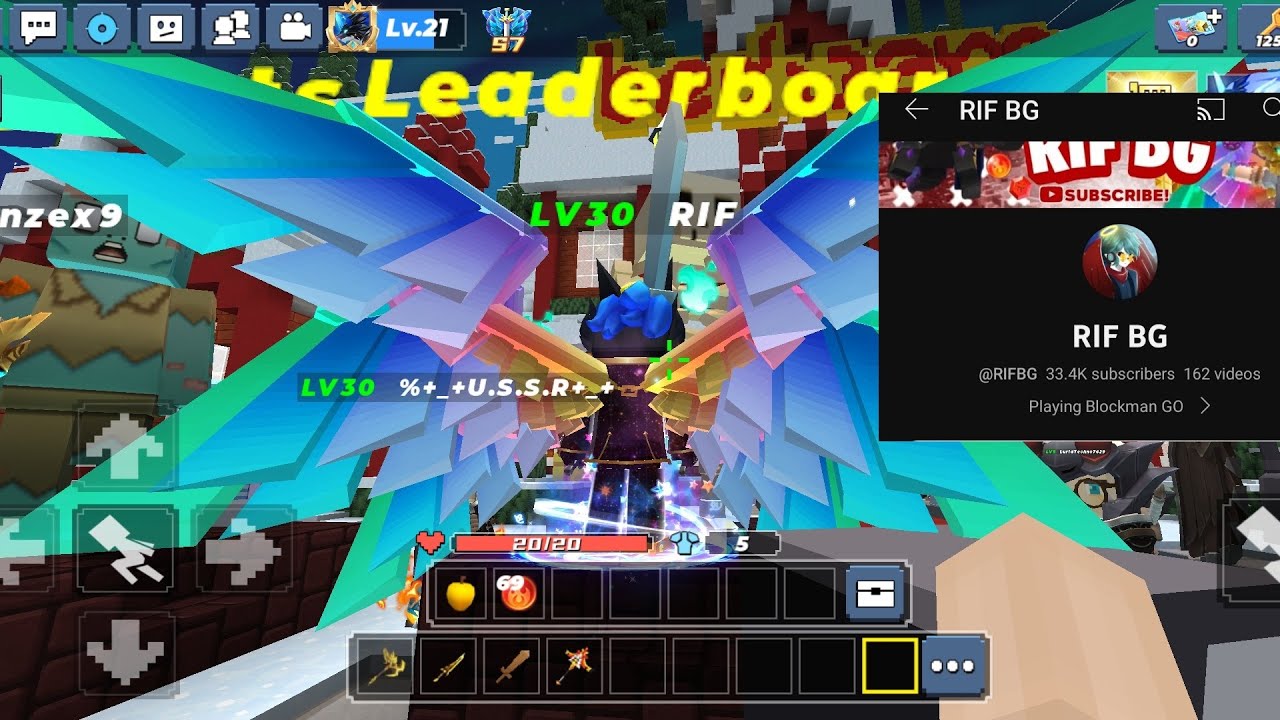 I meet RIF BG in bedwars[Bedwars blockman go gameplay] - YouTube