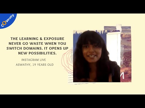 Deep Diving in multiple interests - Aarohi CoVersity Insta live with 19 year old Aswathy