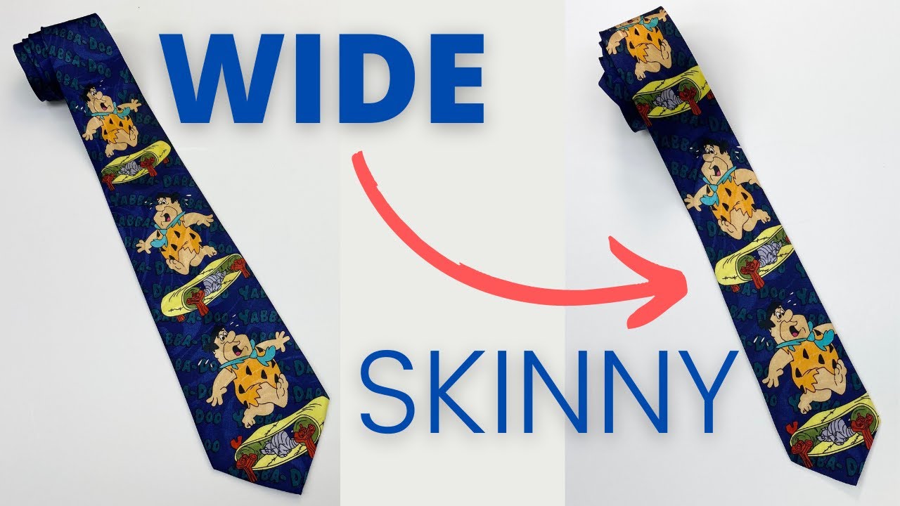 How to Make a Skinny Tie from a Wide Tie - DIY Full Sewing Tutorial ...