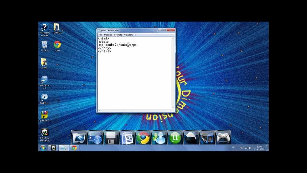 Tutorial - HTML lezione 2 - YouTube