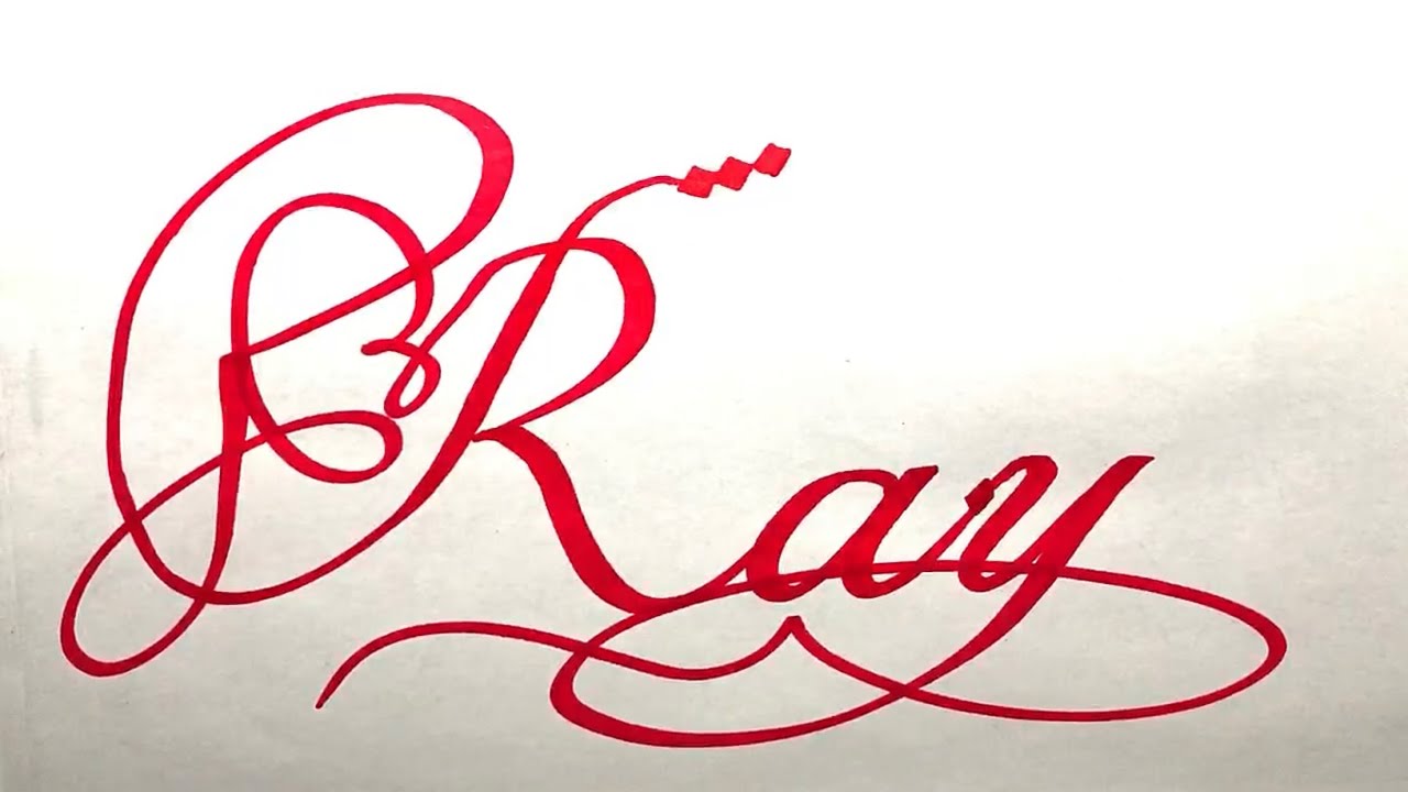 Ray Name Signature Calligraphy Status | How to Draw, Cursive ...