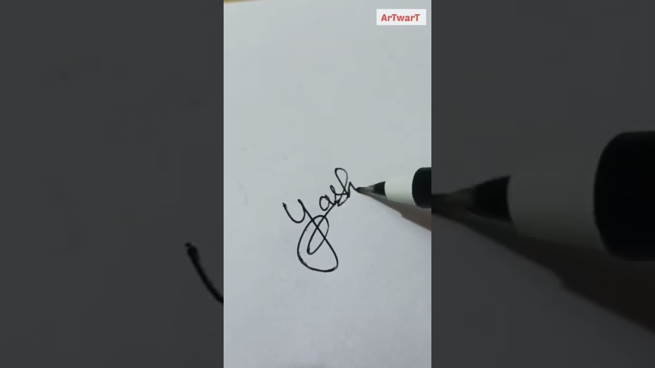 Yash name simple signature | ArTwarT #shorts - YouTube
