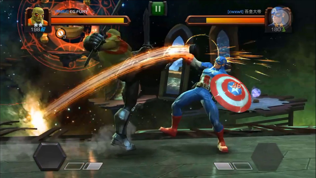 Drax vs Captain America - 2 Star vs 2 Star - 198 vs 180 - 3 vs 3 ...