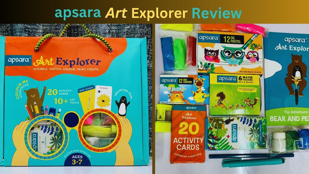 apsara Art Explorer Kit Review #pencils #painting #drawing - YouTube