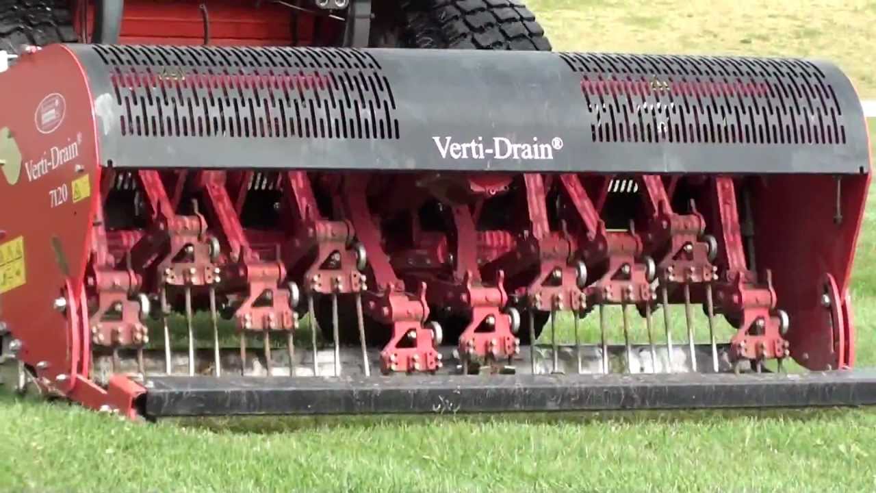 Verti Drain Aeration - deep tine aeration for best results - YouTube