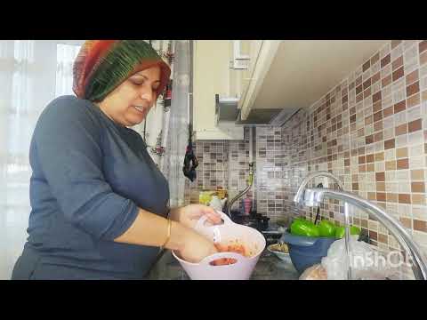 KÜRDAN KEBABI VE BİBER DOLMASI.