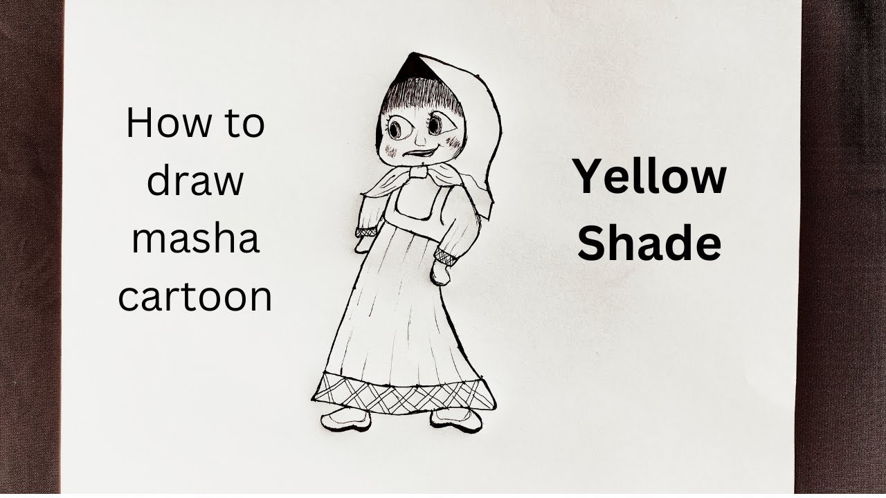How to draw a masha cartoon।Masha।Masha cartoon. - YouTube