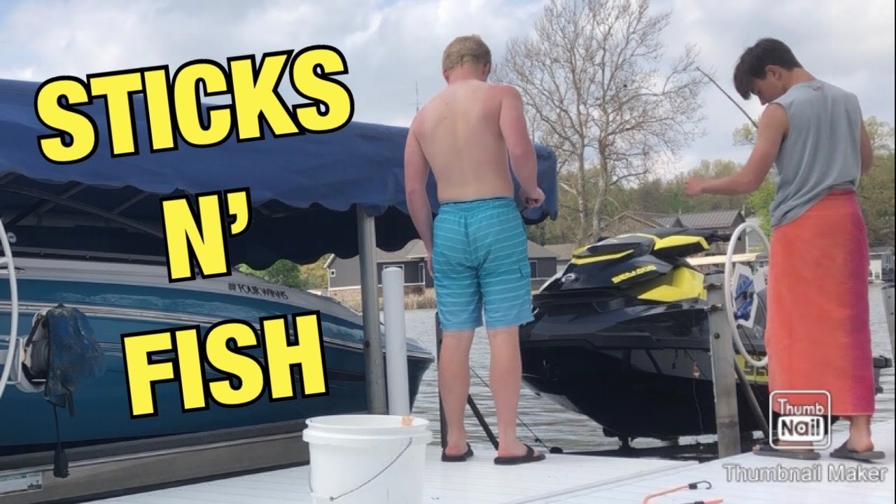 CATCHING FISH WITH STICKS WE FOUND!!! *CHALLENGE* - YouTube