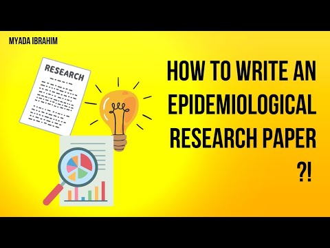 Epidemiology Research Series 10 : How to Write an Epidemiological ...