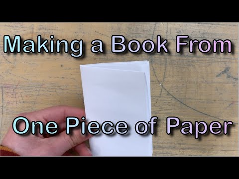How to make a paper book from one piece of paper - YouTube