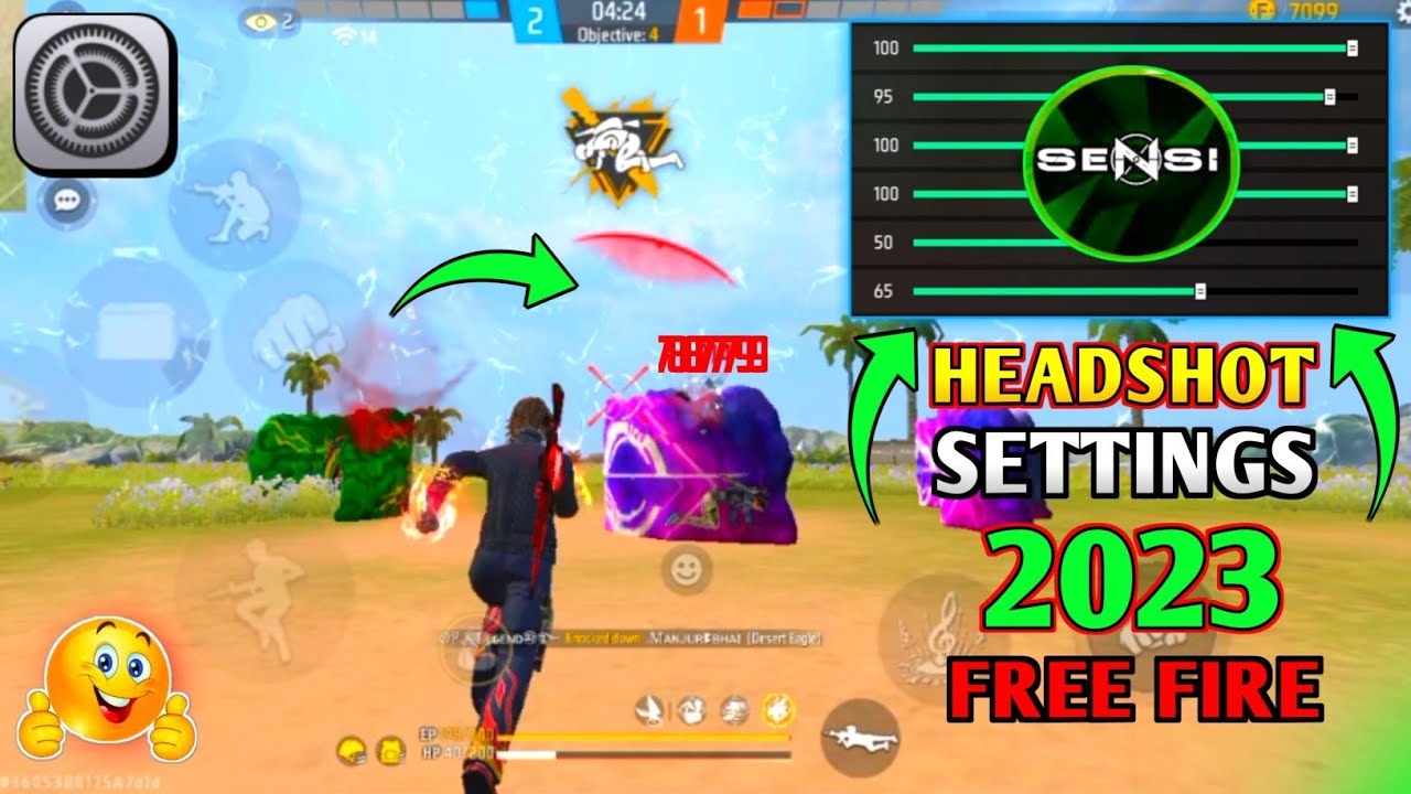 Free Fire Headshot Setting 2023 ⚡ Best Sensitivity Settings ⚙️ ...