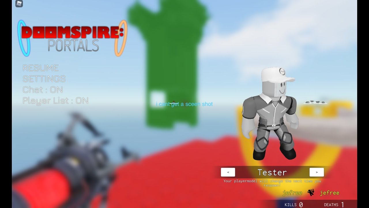 playing doomspire brick battle with portal guns - YouTube