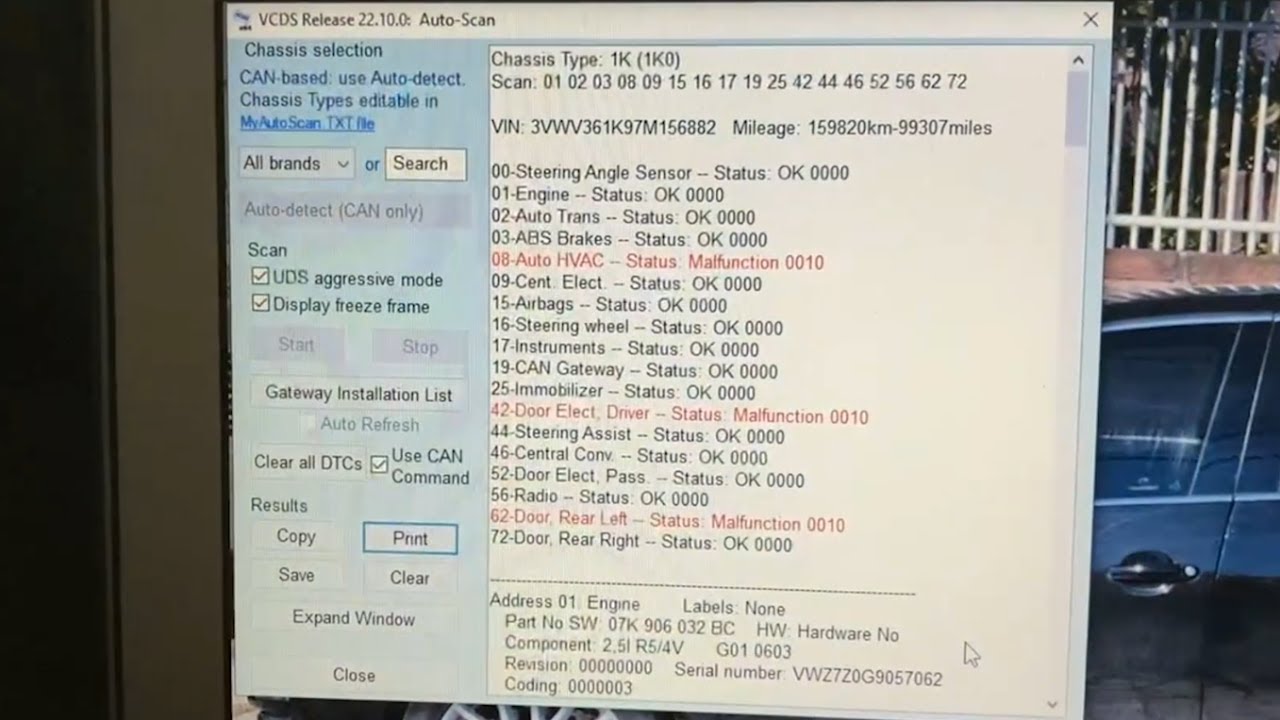 Jetta MK5 + VCDS - Como fazer diagnóstico usando o programa - YouTube