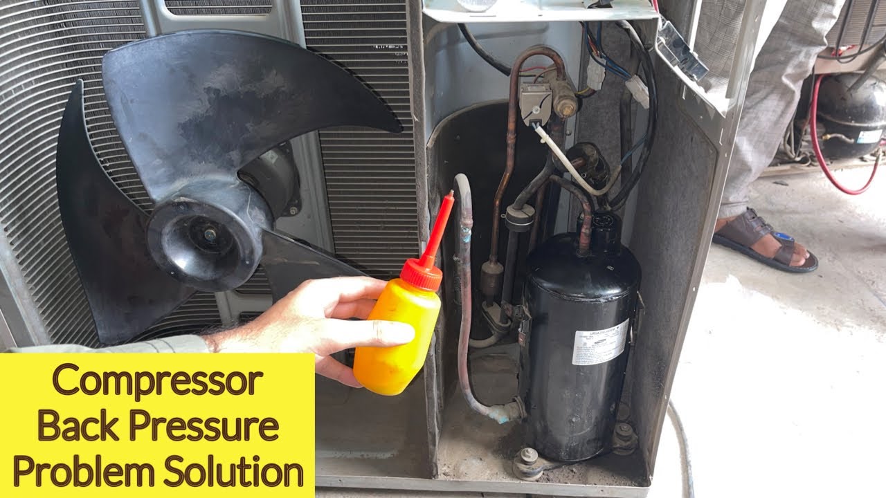 Split ac rotary compressor back pressure problem solve - YouTube